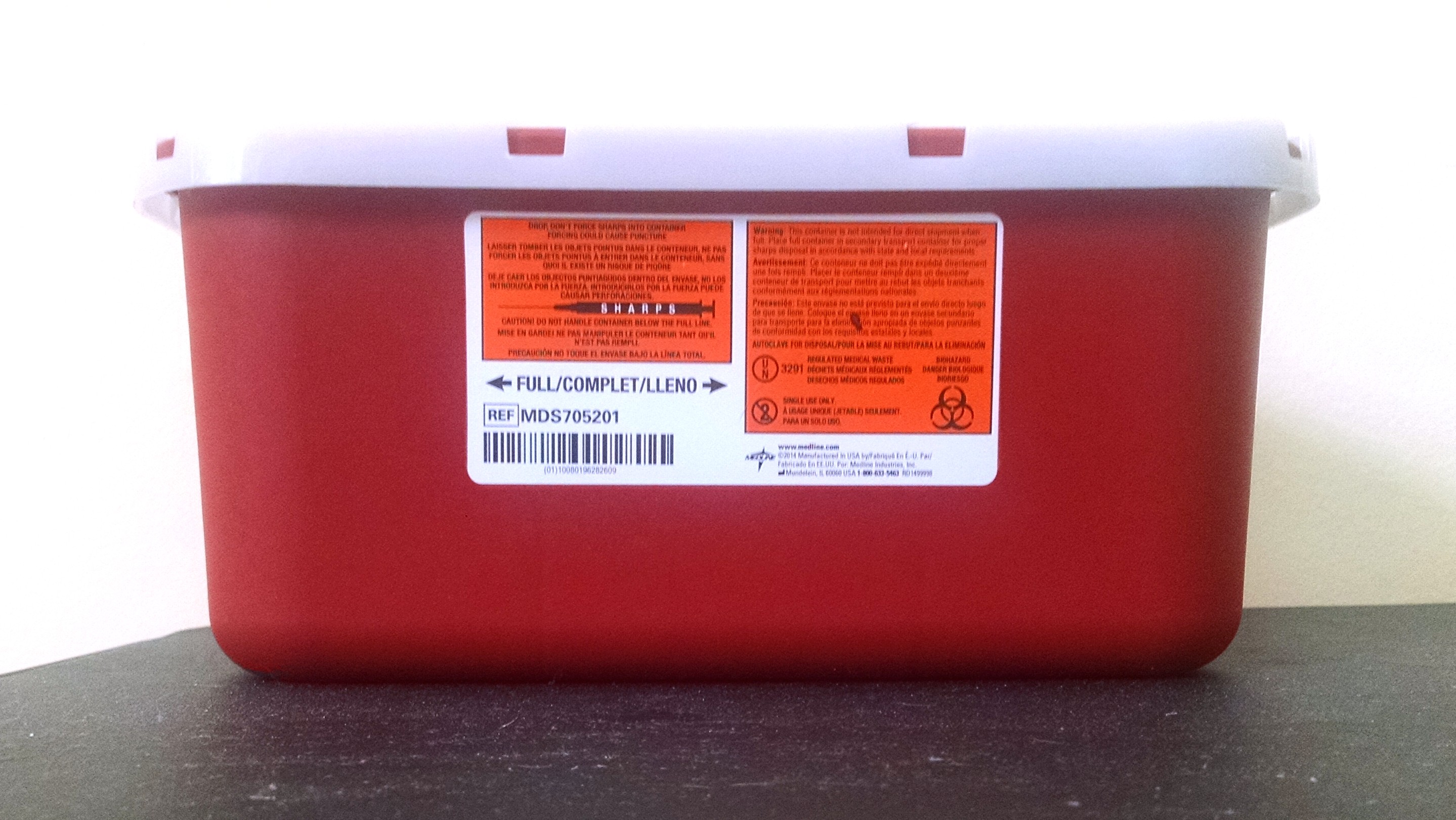 VA-issued sharps disposal container | Veterans Claims Help